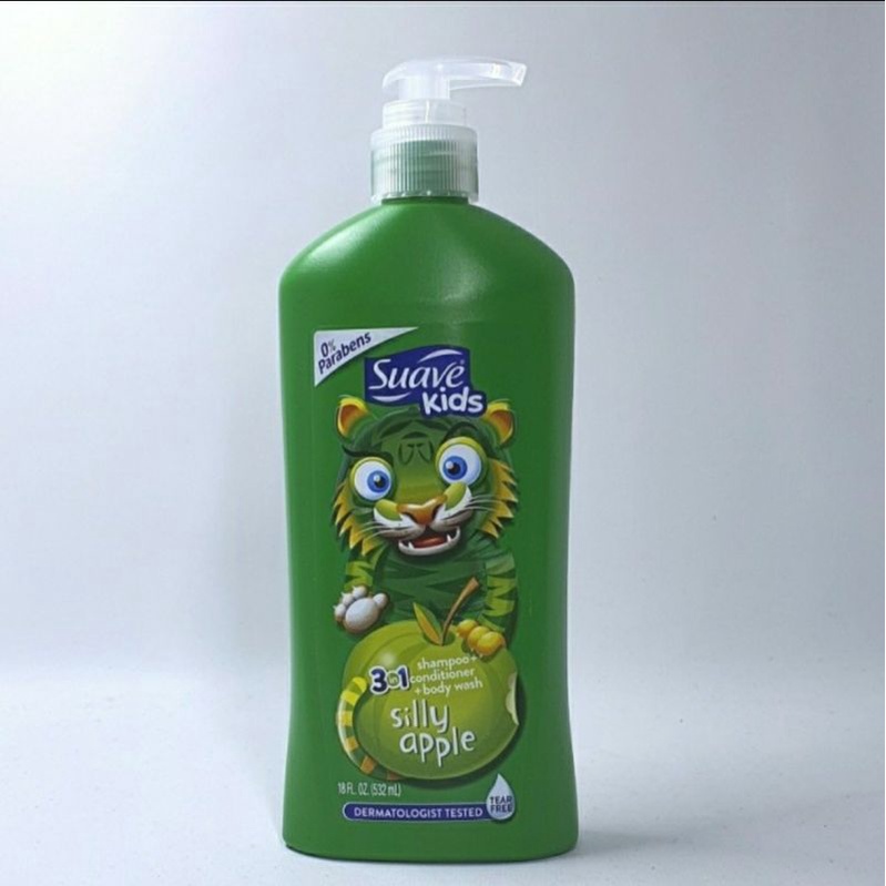 Jual Suave Kids Silly Apple 3-in-1 Shampoo, Conditioner, Body Wash ...