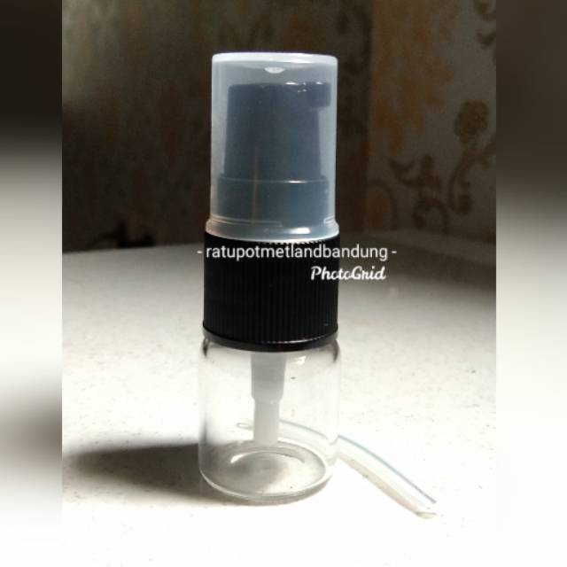 Jual Botol 5 ml kaca bening tipis pump hitam | Shopee Indonesia