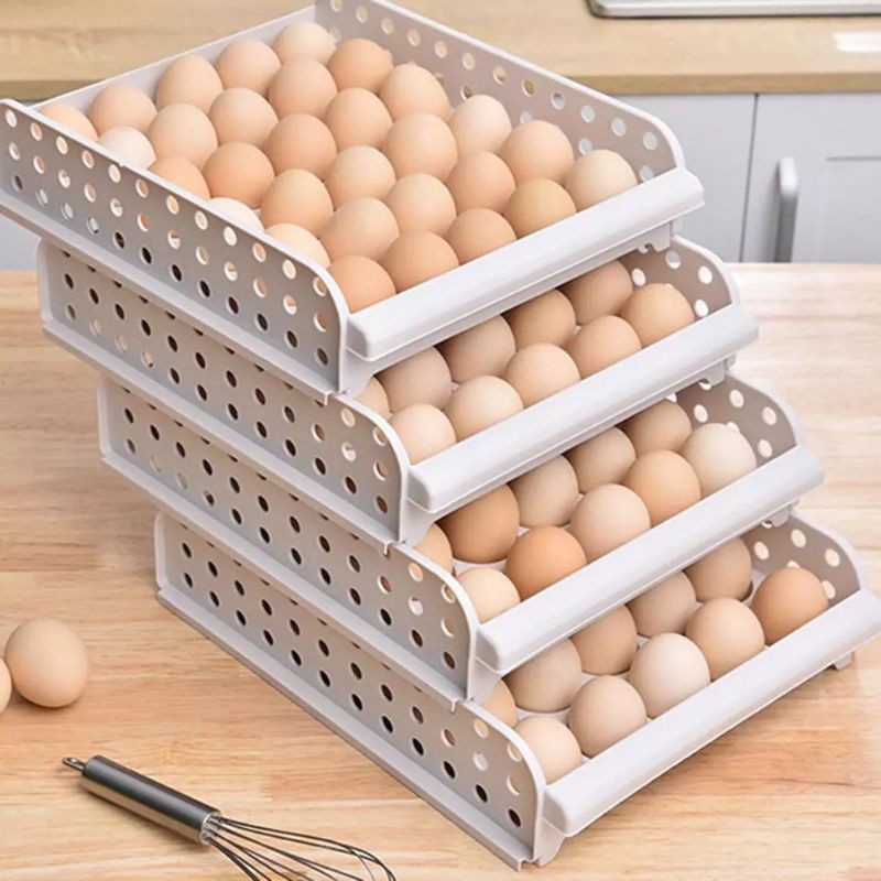 Jual Rak Telur Bertingkat Egg Box Drawer Kotak Penyimpanan Telur Wadah ...