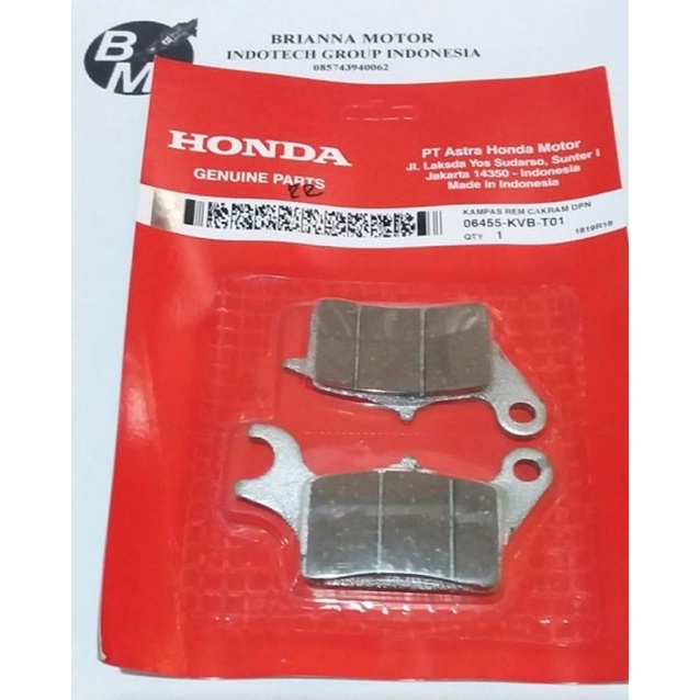 Jual DISC PAD VARIO 125 BEAT FI SCOOPY FI ORI HONDA 06455 KVB T01 ...