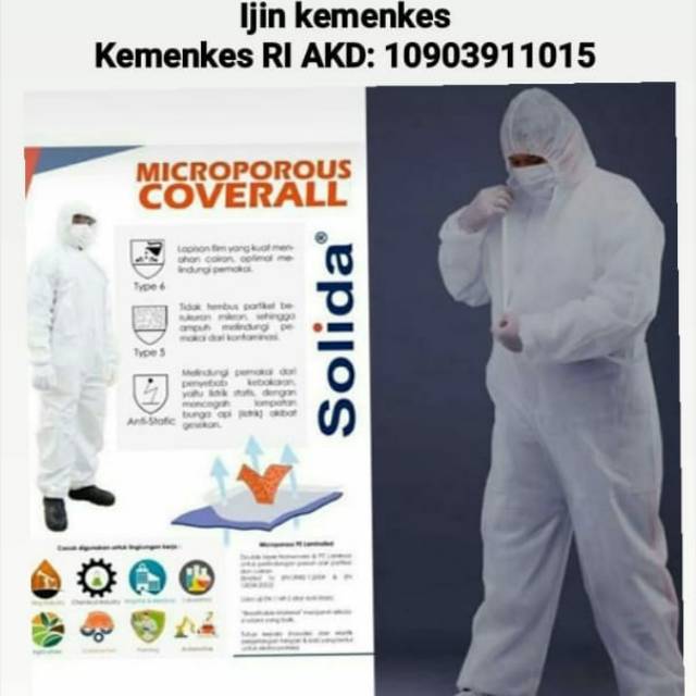 Jual Pakaian Hazmat Baju APD - Alat Pelindung Diri merk Solida lengkap ...