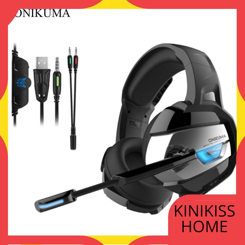 Jual Headphone Gaming ONIKUMA K5 Gaming Headset Gamer casque with Microphone LED Deep Bass ...