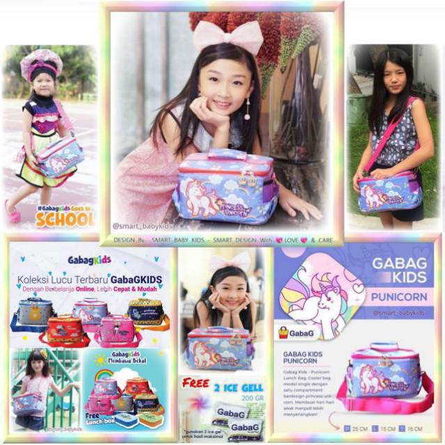 Jual GABAG KIDS PUNICORN (FREE : LUNCH BOX) | Shopee Indonesia