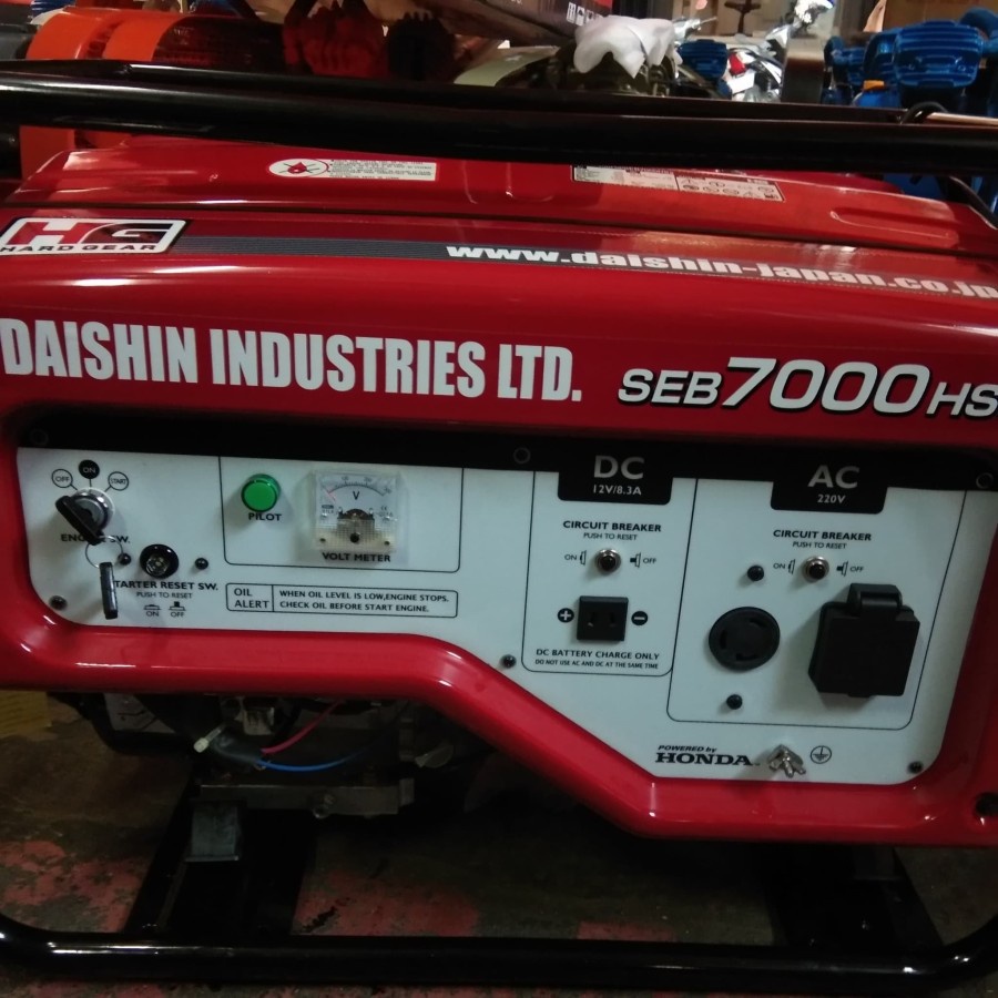 Jual PROMO 9.9 GENERATOR GENSET DAISHIN 5000 WATT BENSIN MESIN HONDA ...