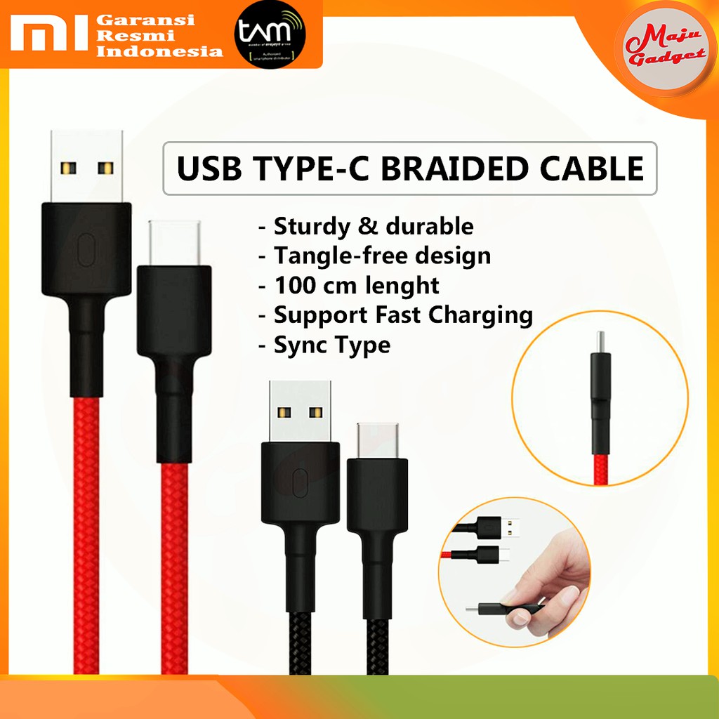 Jual Mi Type-C Braided Cable 100cm Garansi Resmi Xiaomi Indonesia (TAM ...