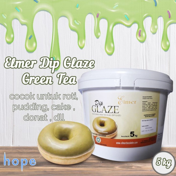 Jual Elmer Dip Glaze Green Tea 5Kg / Min 1Pail - Ready Via Gojek ...