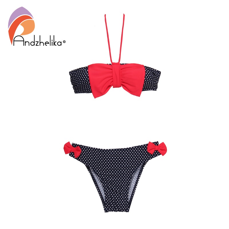 Jual PREORDER Andzhelika Children Swimsuit Cute Bow Bikini Patchwork ...