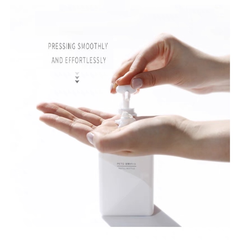 Jual LMP BOTOL SABUN CAIR AESTHETIC BENTUK KOTAK BAHAN PETG SOAP ...