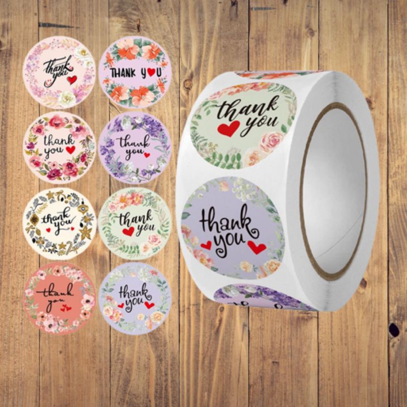 Jual Stiker Thankyou / Stiker Terimakasih / Stiker Segel Ecer 100 pcs ...