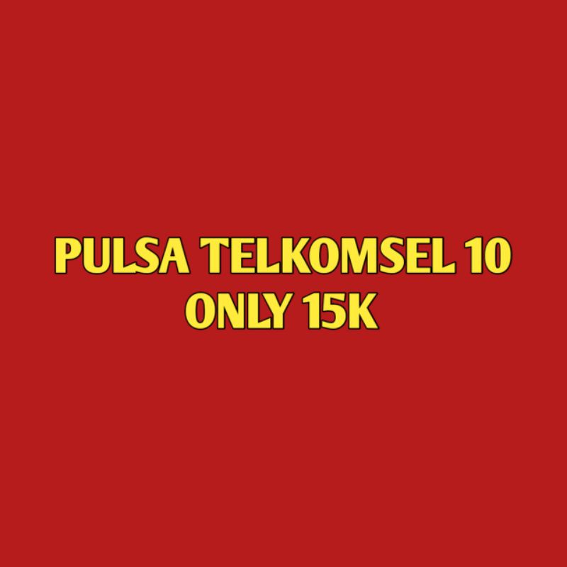 Jual PULSA REGULER 10 ONLY 15K | Shopee Indonesia