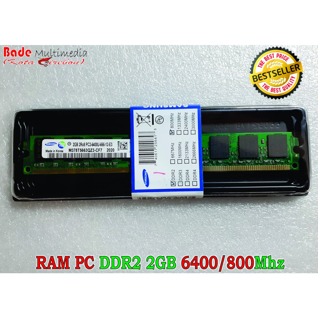 Jual RAM Ram Memory Komputer PC DDR2 II 2 GB PC 6400/800Mhz Baru ...