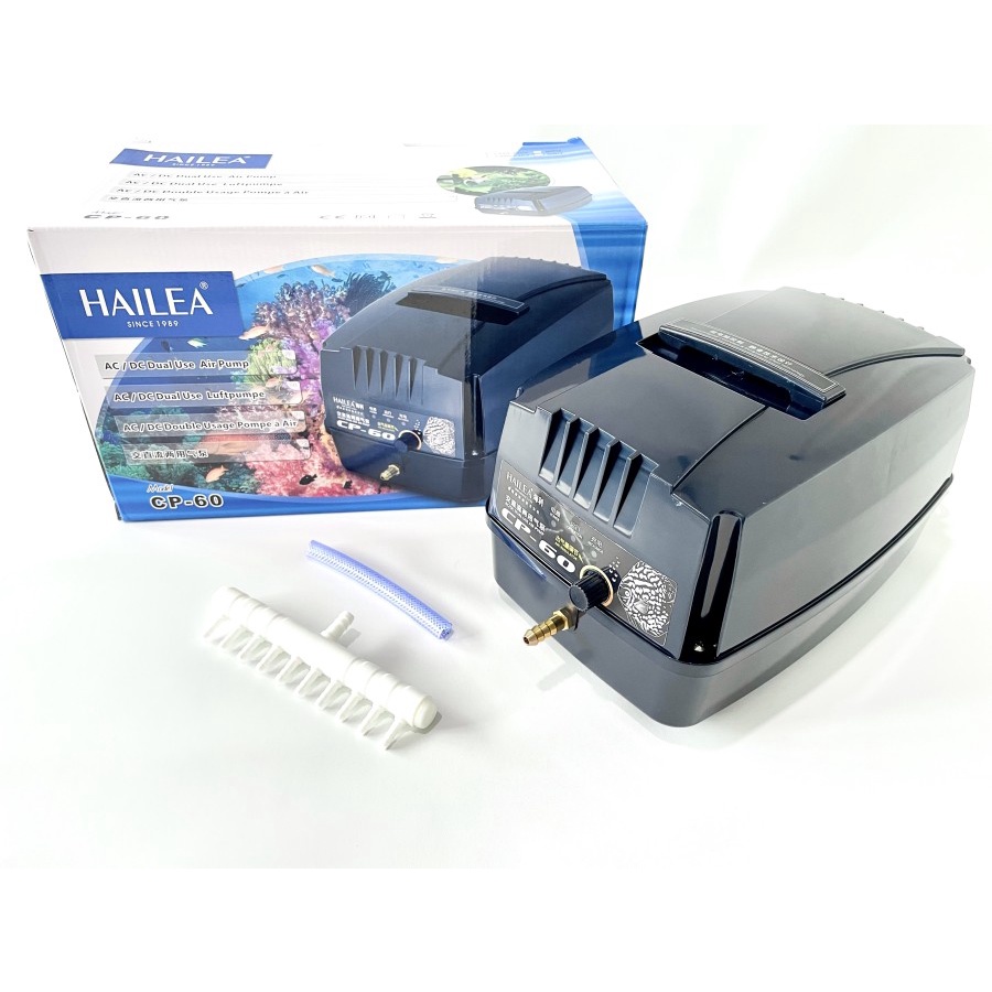 Jual Hailea CP-60 Air Pump Pompa Udara AERATOR AC/DC Aquarium Kolam ...
