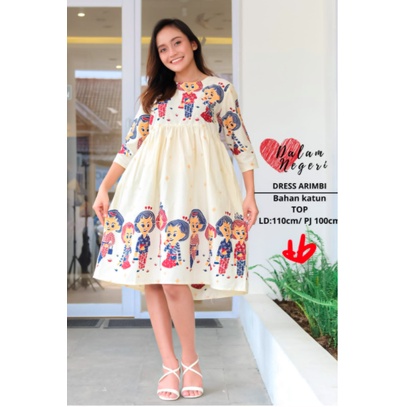Jual CIMORY MANTEN 2 WARNA MIDI DRESS TUMINI MANTEN DRESS YU TENTREM ...