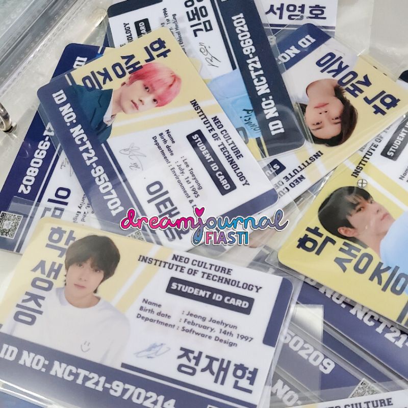Jual Fanmade Student Card NCT / Doyoung / Haechan / Taeyong / Jhonny ...