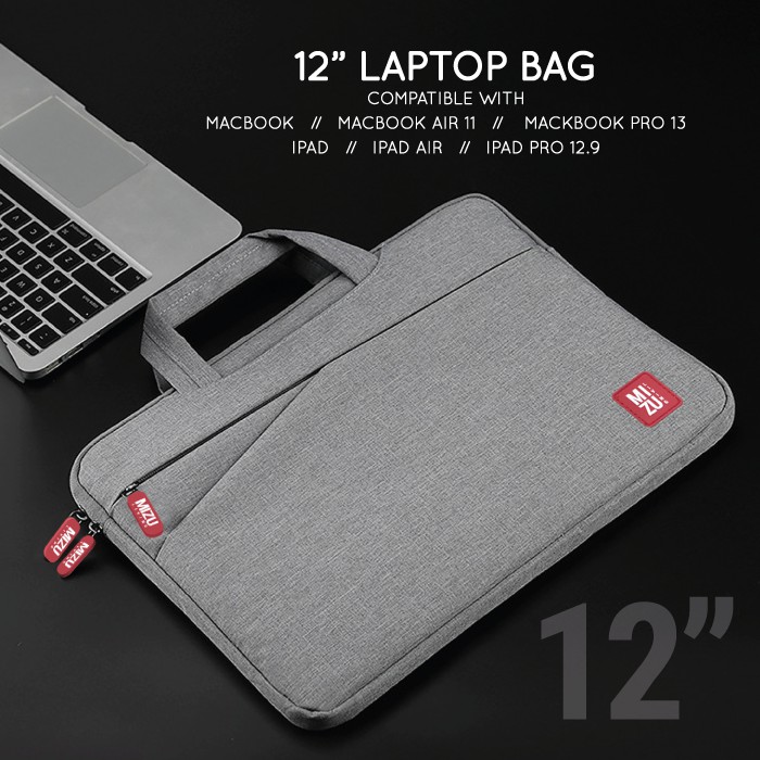 Jual MIZU x BUBM 12inch LAPTOP SLEEVE HANDLE Softcase Bag MACBOOK AIR ...