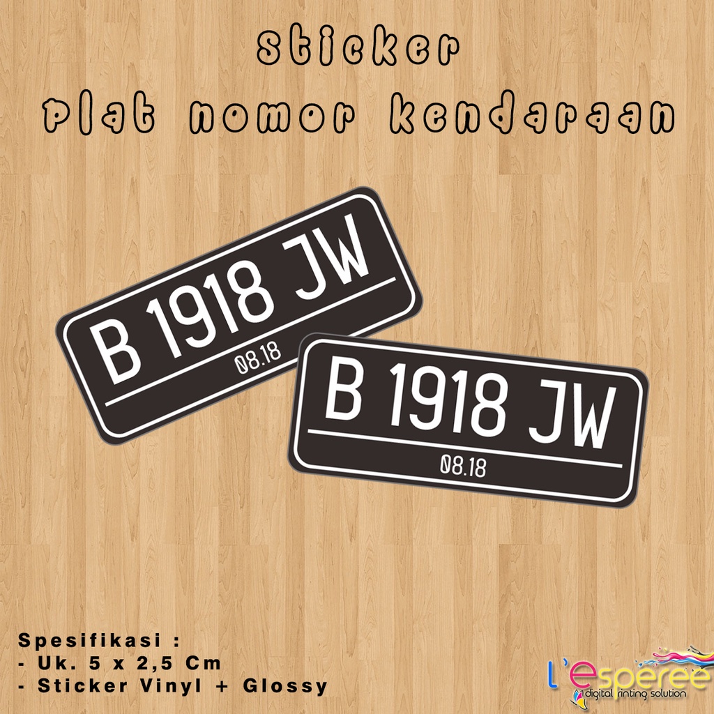 Jual Sticker Plat Nomer Kendaraan | Shopee Indonesia