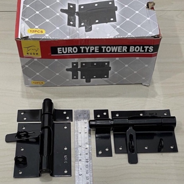 Jual Gtk euro hitam 4" inci grendel tempat kunci gembok pintu gudang 4 ...
