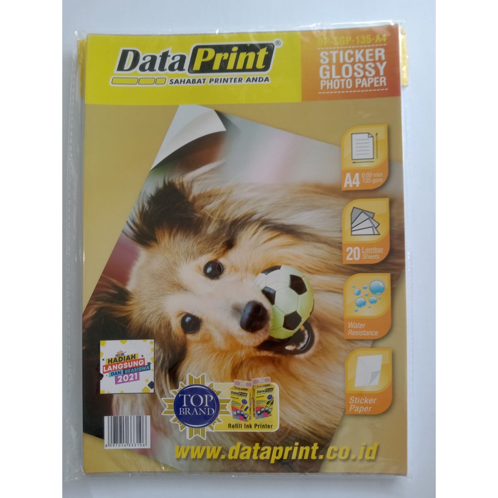 Jual Kertas Sticker DataPrint 135gsm 20s | Shopee Indonesia