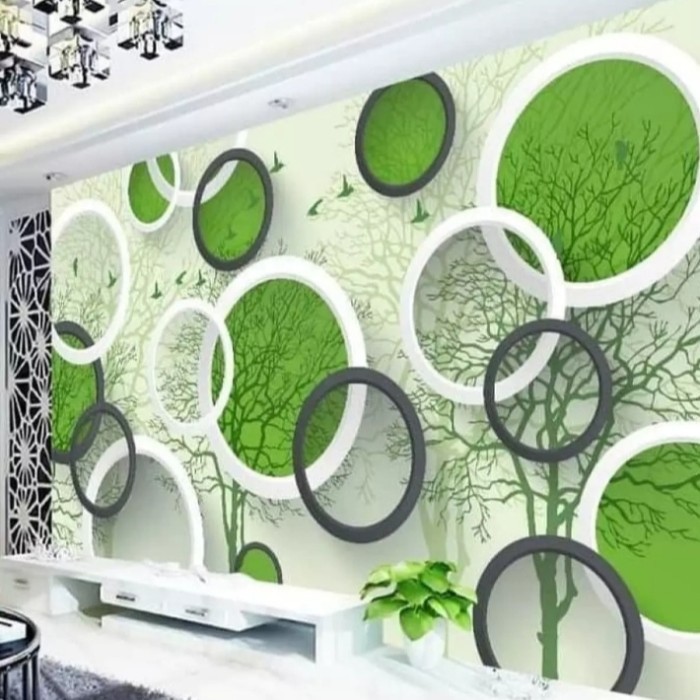 Jual Wallpaper Dinding Polkadot Hijau Ukuran 45CM x 8METER | Shopee ...