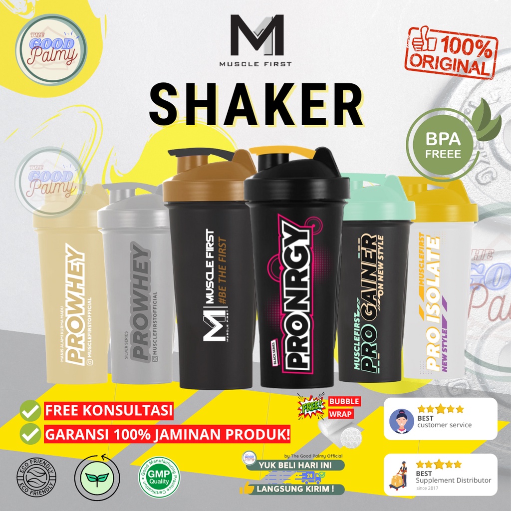 Jual M1 Muscle First Shaker Bottle Botol Minum 600 ml BPA-FREE | Shopee ...