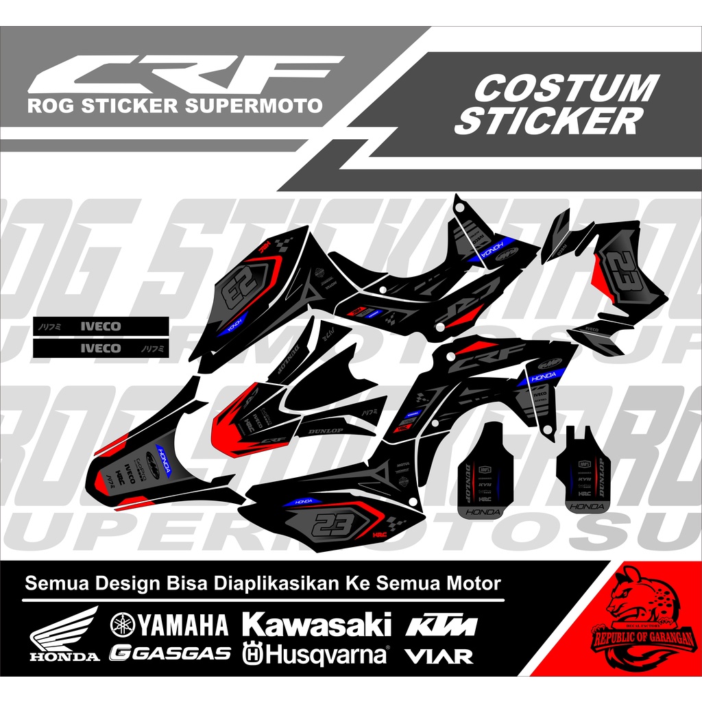 Jual Sticker setiker stiker decal CRF 150 L-(004) minimalis Fullbody ...