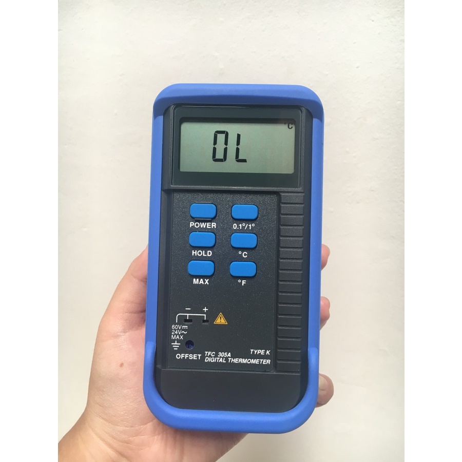 Jual Digital Thermometer Single Channel Type K Model TFC 305A Microtemp ...