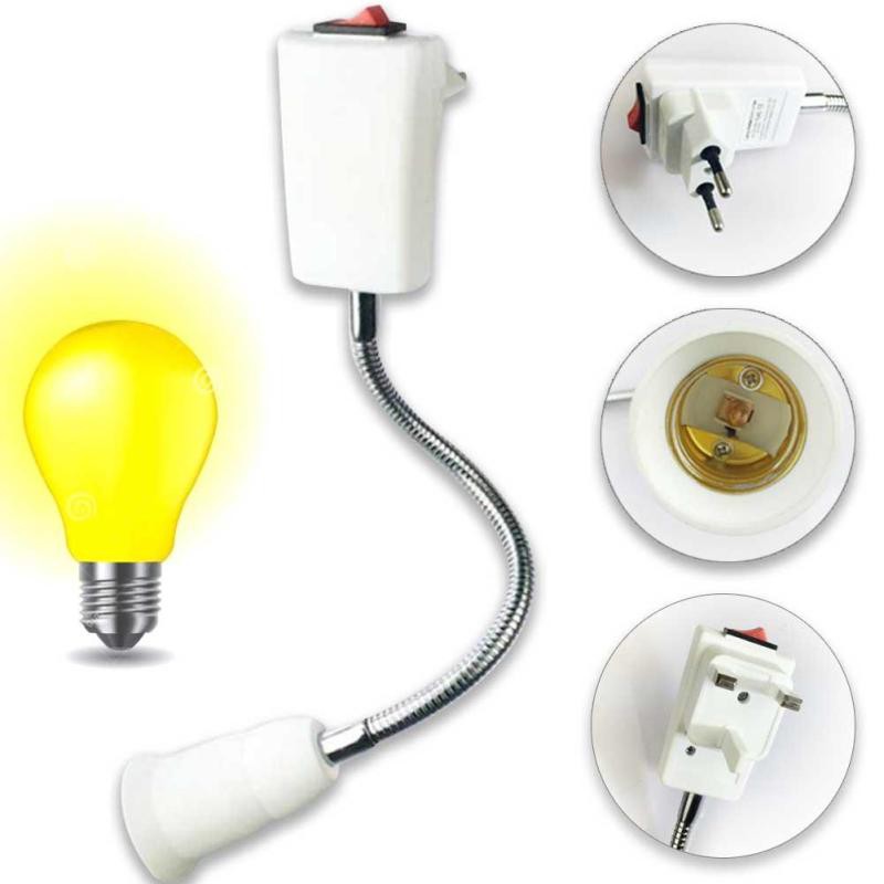 Jual Adapter Fitting Lampu Ekstensi Bohlam E27 EU Plug 20cm - SN3851 ...