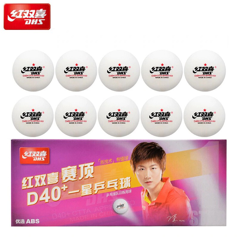 Jual Bola DHS *1 D40+ Bola Pingpong Tenis Meja Bintang 1 Isi10 bola latihan | Shopee Indonesia