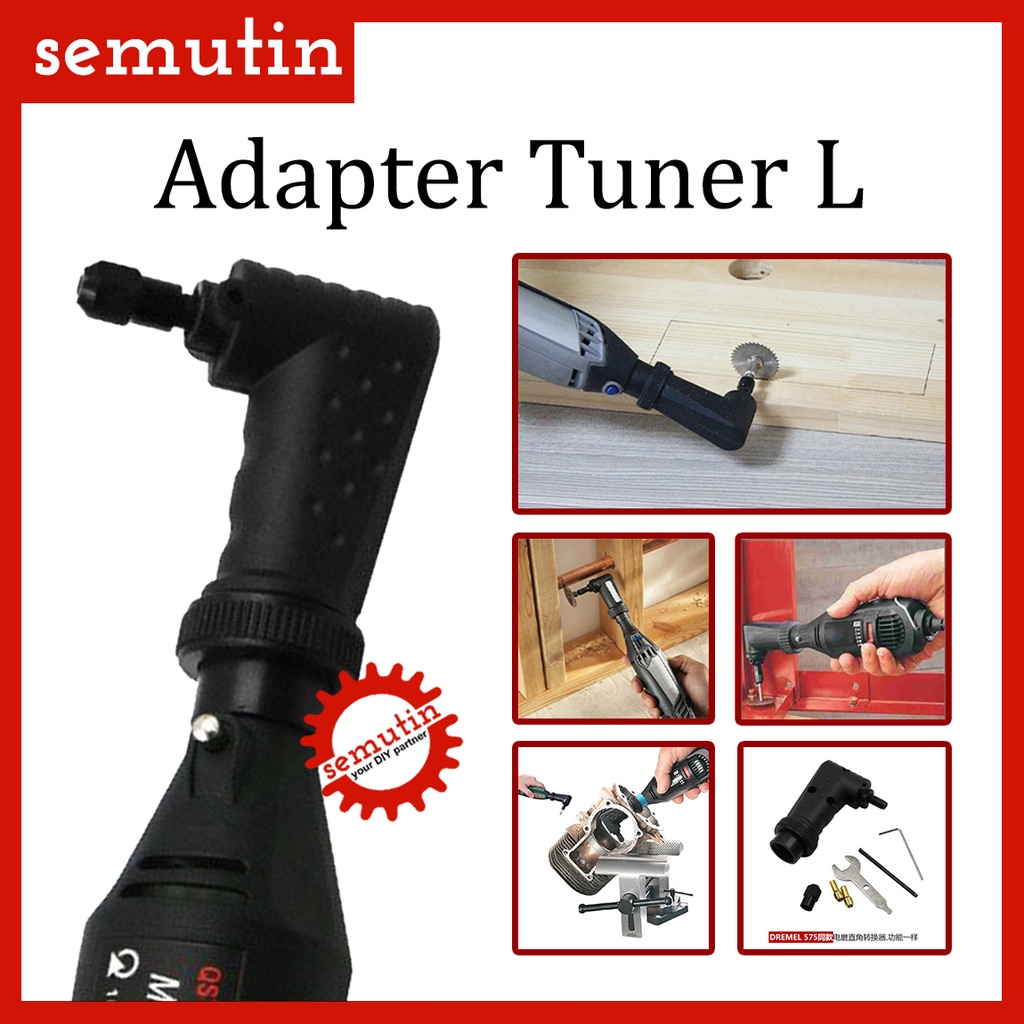 Jual Adapter Tuner L Bengkok 90 derajat Mini Grinder / Gerinda Elektrik ...