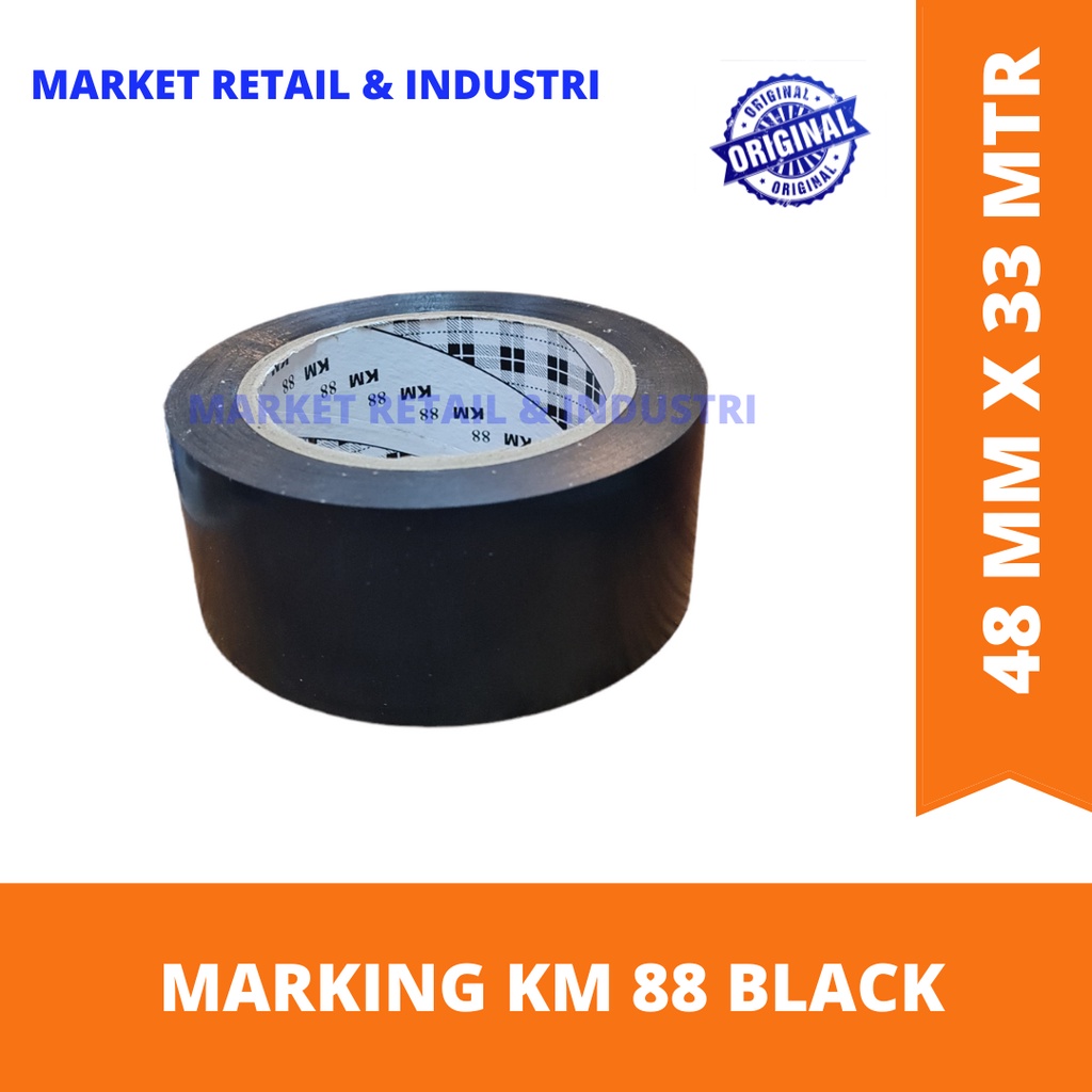 Jual Marking tape hitam bahan vinyl - Lakban penanda di lantai | Shopee ...