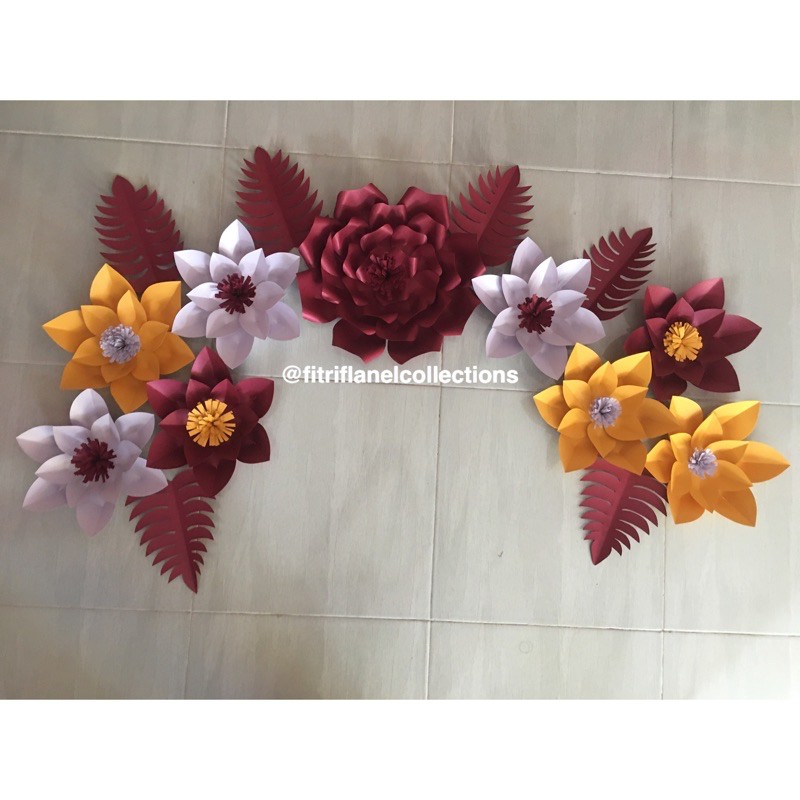 Jual paper flowersss / bunga kertas / bunga dinding / bunga dekorasi ...