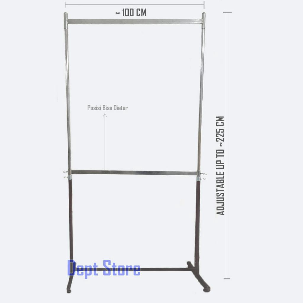 Jual Gawangan 2 Tingkat Hanger Gantungan Baju Celana Model Rak Gawang ...