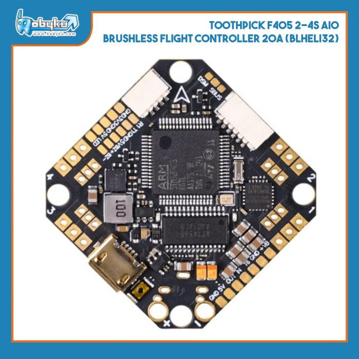 Jual Toothpick F405 2-4S AIO Brushless Flight Controller 20A (BLHeli32 ...