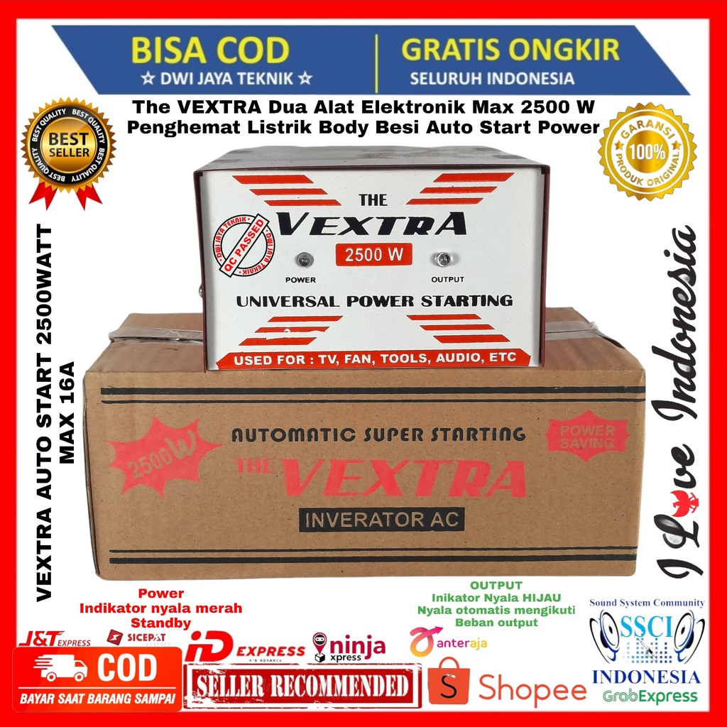 Jual The VEXTRA Dua Alat Elektronik Max 2500 W Penghemat Listrik Body ...