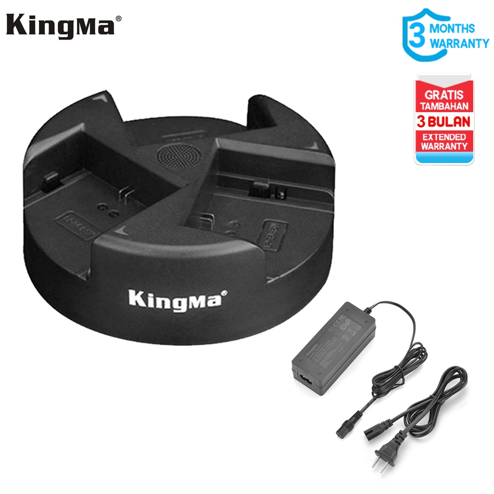 Jual KINGMA Triple Charger Sony NP-F970 / F770 / F570 + Fast Adaptor ...