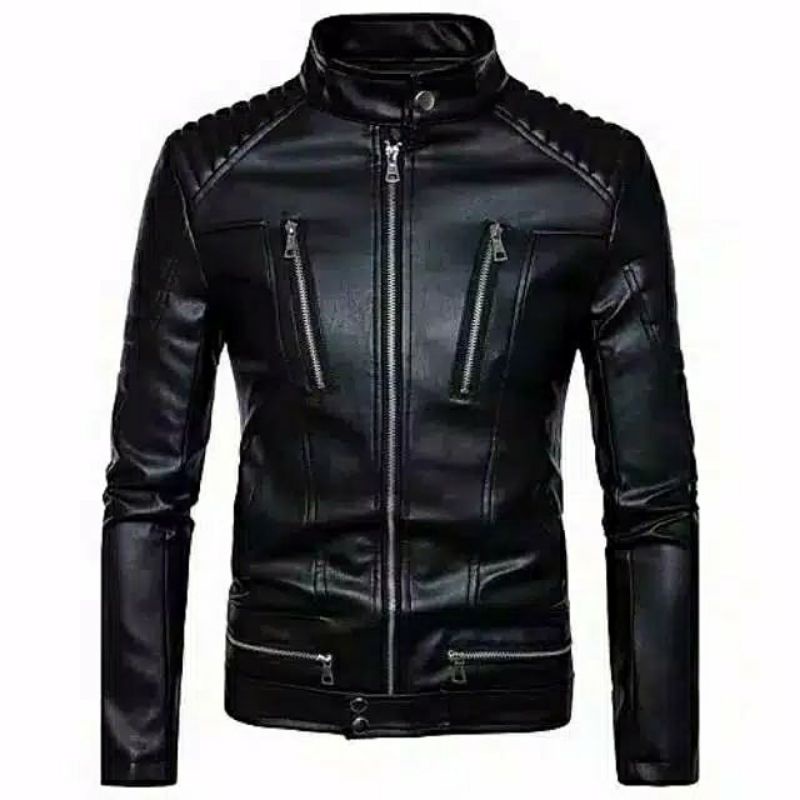 Jual Jaket kulit Motor Pria Bikers Board Man (BBM) Bahan Vienna 100% ...