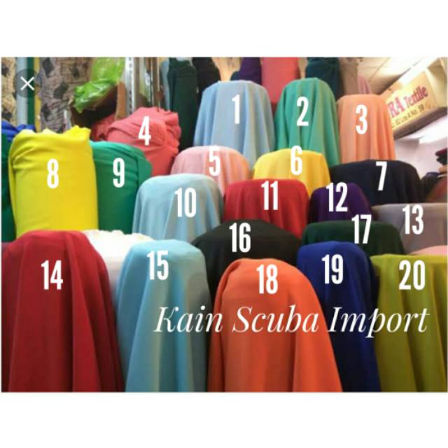 Jual KAIN SCUBA POLOS STRETCH PREMIUM (GRAMASI 280) / BAHAN SCUBA ...