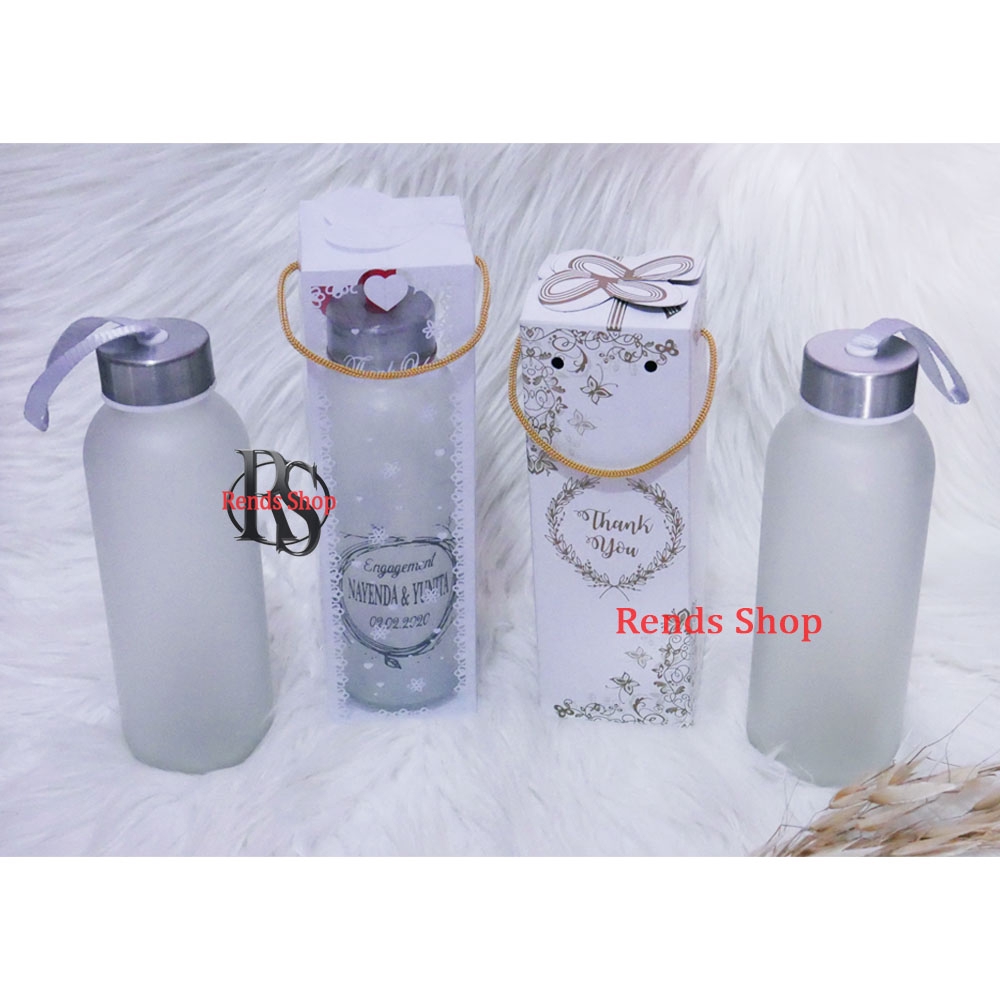 Jual GRATIS SABLON 100 Pcs Souvenir Botol Kaca Doff Tumblr 420ml ...