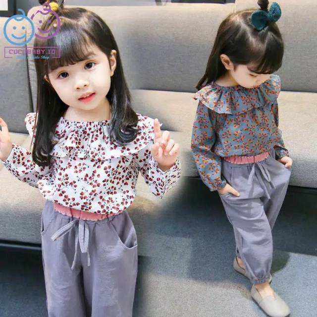 Jual Set kemeja bunga | Shopee Indonesia