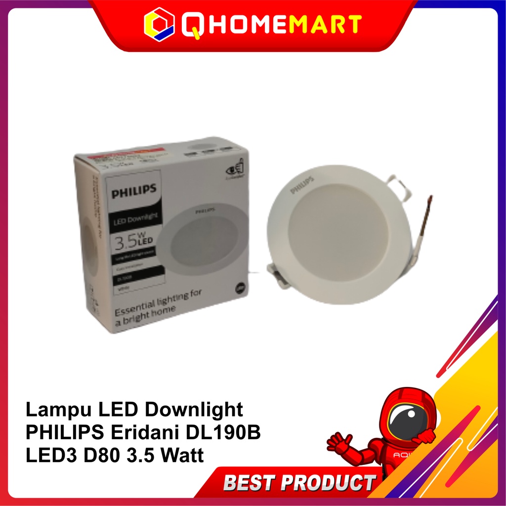 Jual Lampu LED Downlight PHILIPS Eridani DL190B LED3 D80 3.5 Watt | Shopee Indonesia