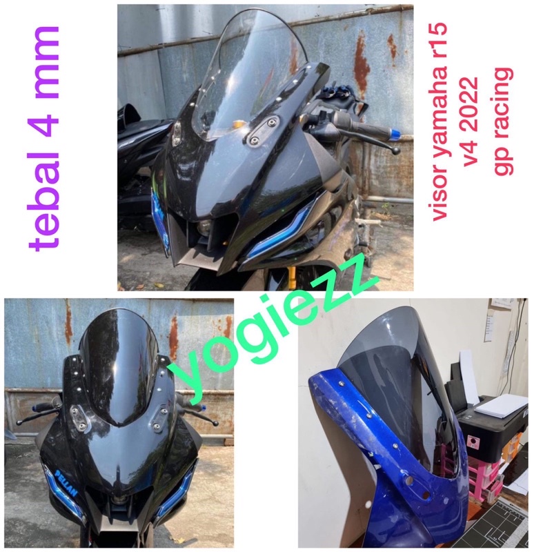 Jual windshield all new yamaha r15 v4 visor yamaha r15 flyscreen yamaha ...