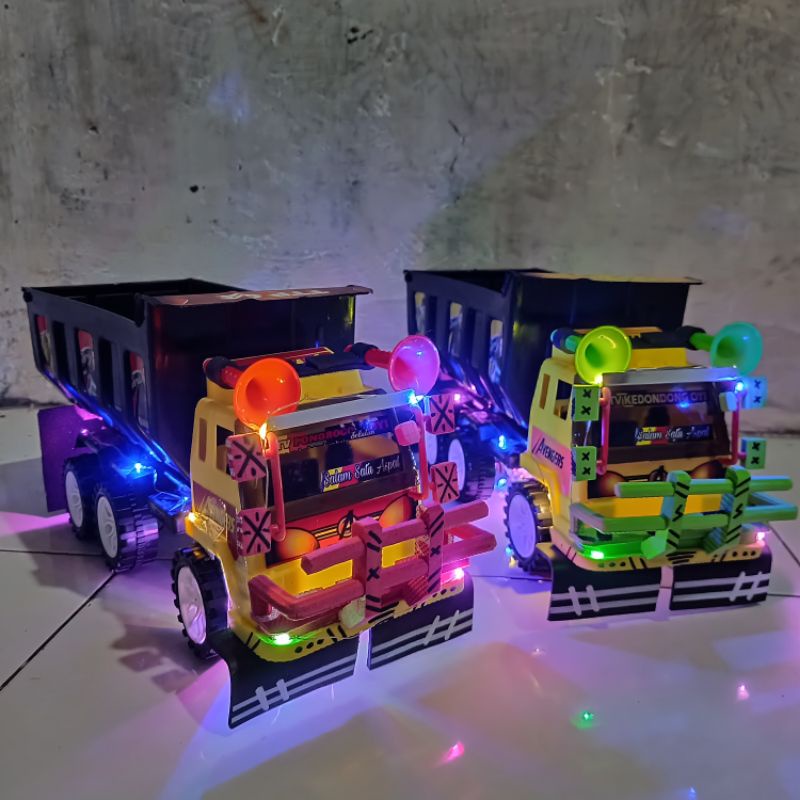 Jual Mobilan truk pasir kontruksi modifikasi ful variasi lampu berkedip ...