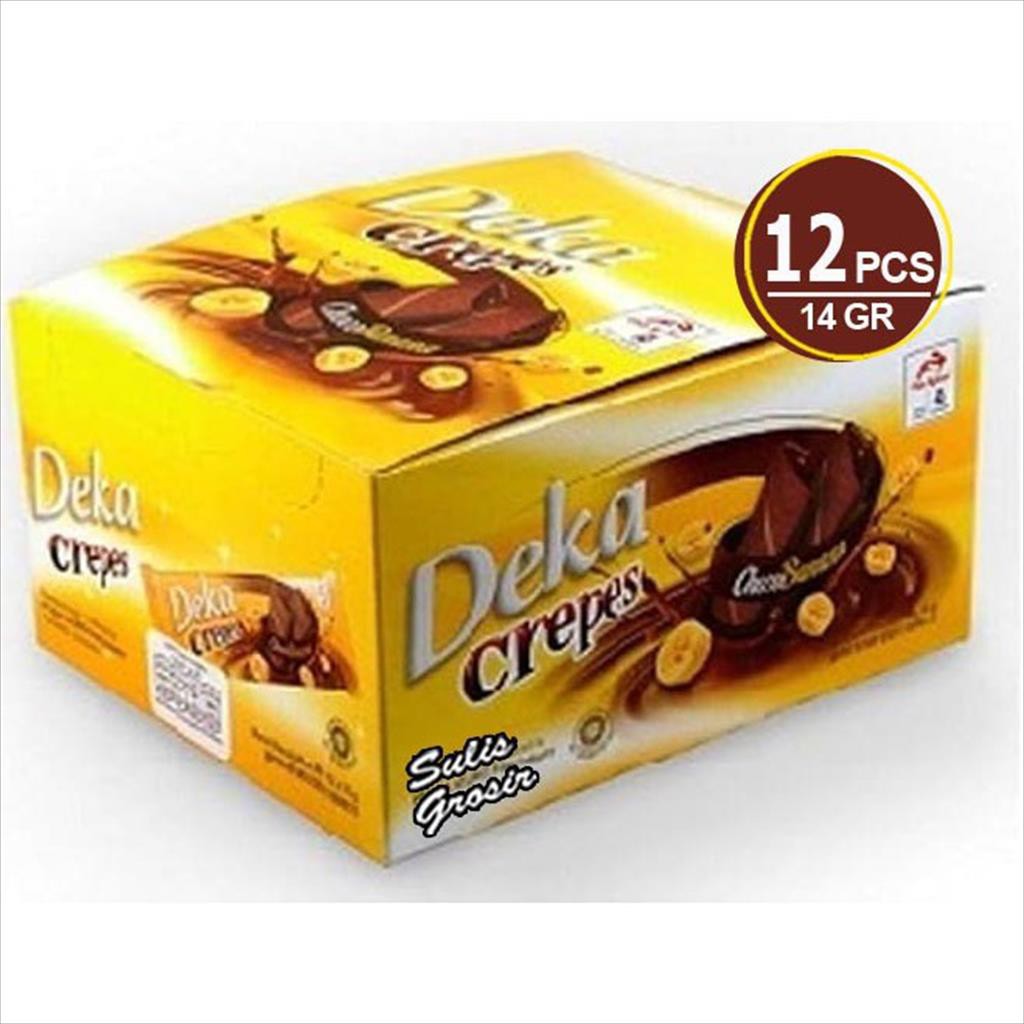 Jual Deka Crepes Choco Banana 1 Pack Box 12Pcs x 14gr | Shopee Indonesia
