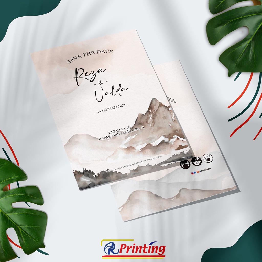 Jual Undangan Pernikahan Murah unik elegan Rustik Rustic Bunga COD ...