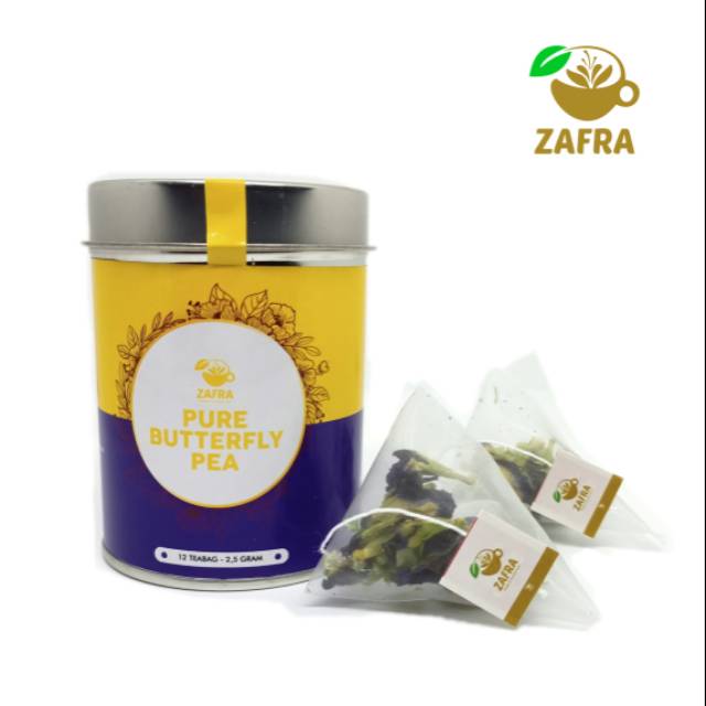 Jual Teh Celup Bunga Telang / Butterfly Pea Tea Kemasan Kaleng | Shopee ...