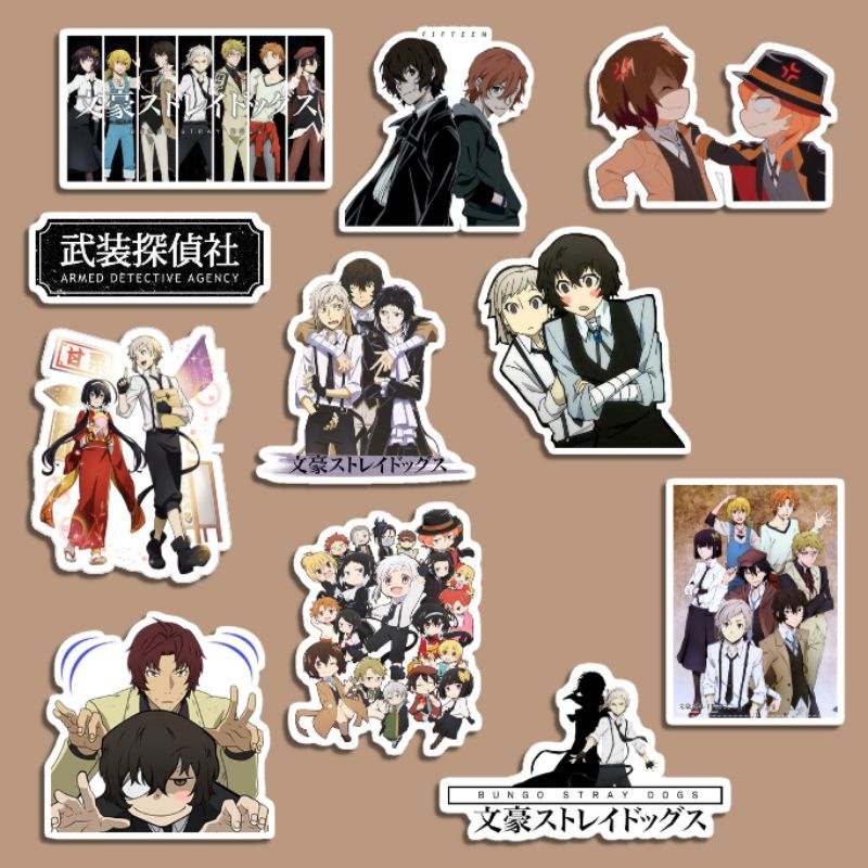 Jual Sticker Anime Bungo Stray Dogs Sticker dazai osamu Chuuya Atsushi ...