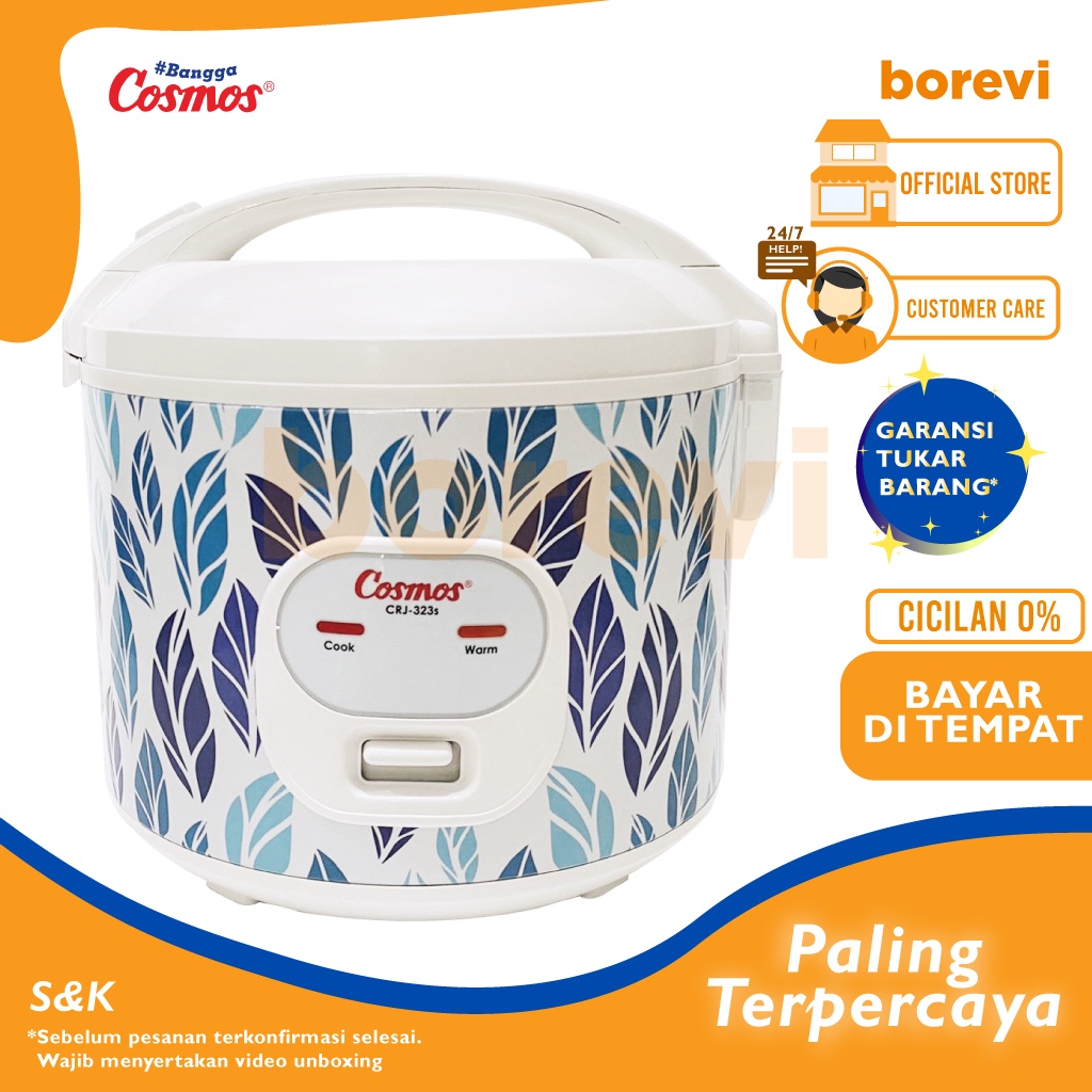 Jual RICE COOKER COSMOS 1.8 LITER - CRJ-323S / MAGIC COM CRJ 323S ...