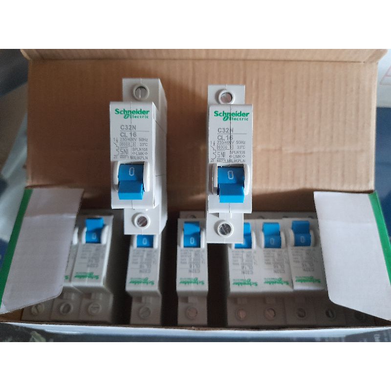 Jual MCB SCHNEIDER 16A Original Kualitas SNI | Shopee Indonesia