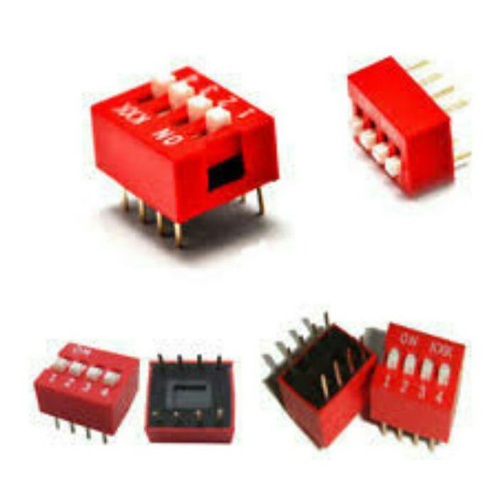 Jual Slide 4 Position 6Pin Dip Switch 2.54Mm Pitch Breadboard Artec01 ...
