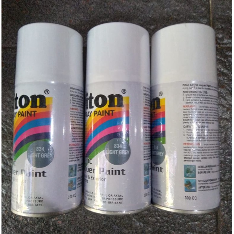 Jual 834 Light Grey Diton 300ml cat semprot pylox pilok pylok | Shopee ...